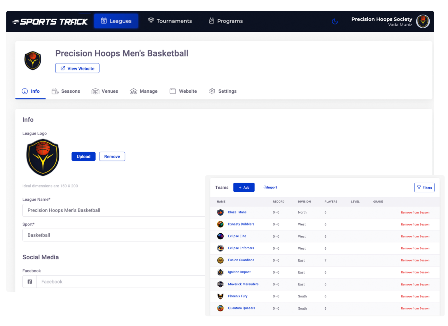 Sports Track | Stat Tracking Tools for Leagues